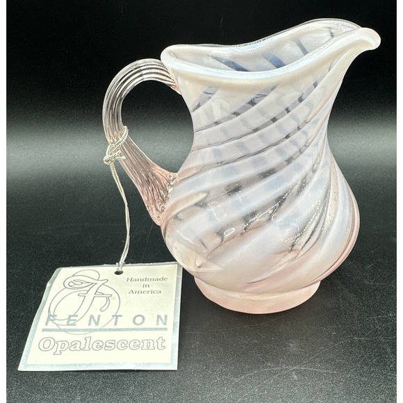 Fenton | Accents | Stunning Fenton Art Glass Pink Opalescent Glass ...